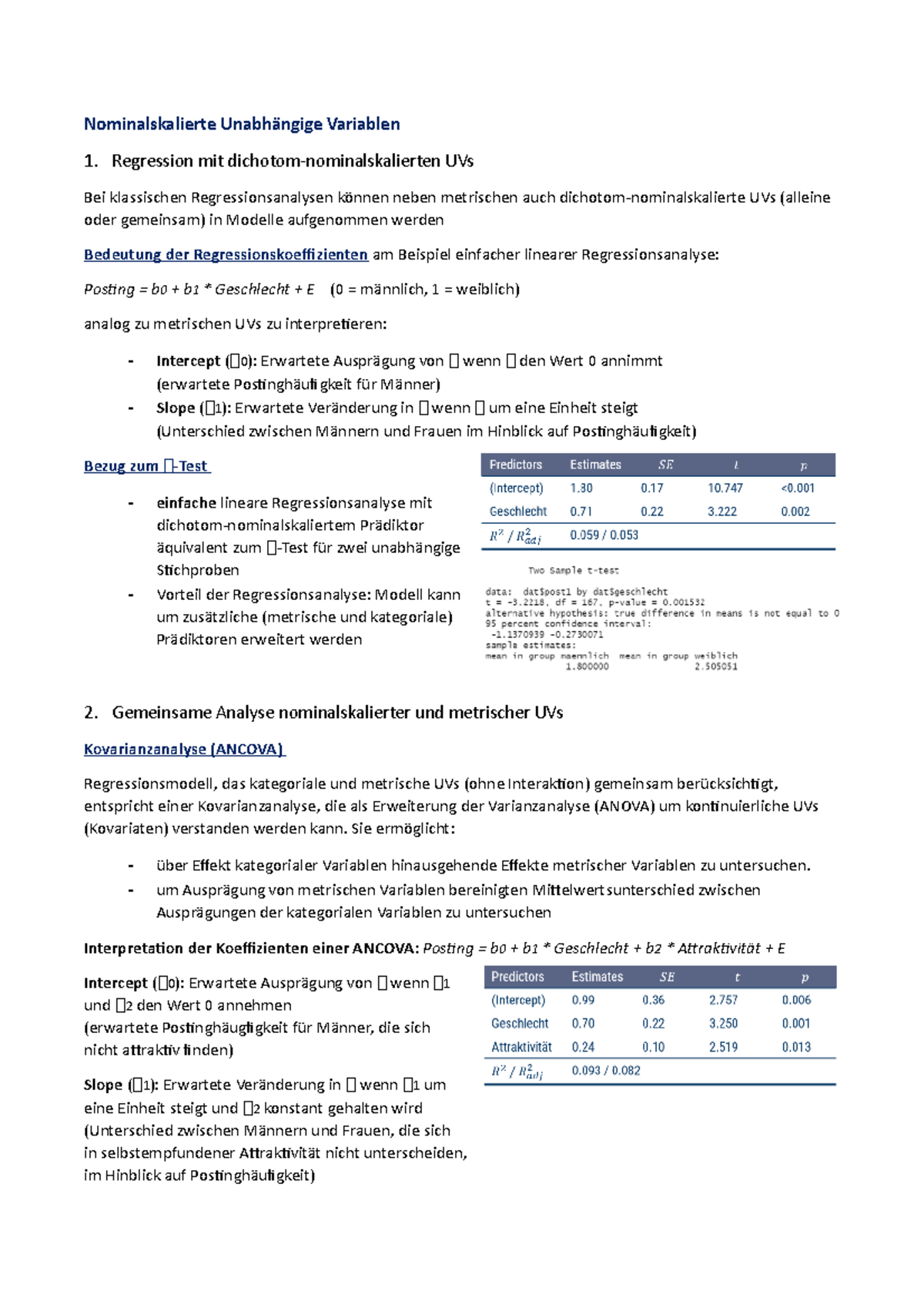 Nominalskalierte Unabhängige Variablen - Multivariate Datenanalyse ...