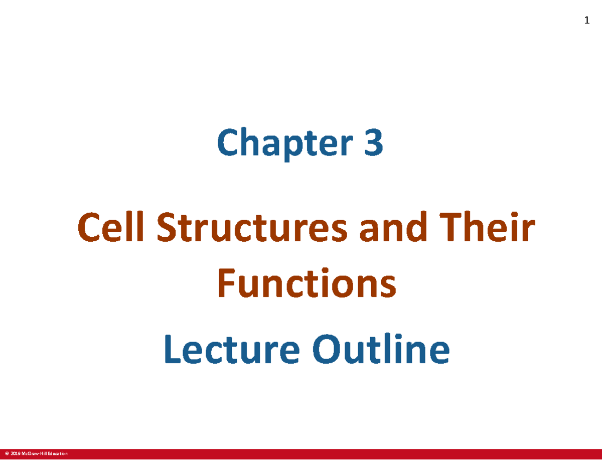 CH 3 - Introduction to Biology - Anatomy and Physiology Topic: Cell ...