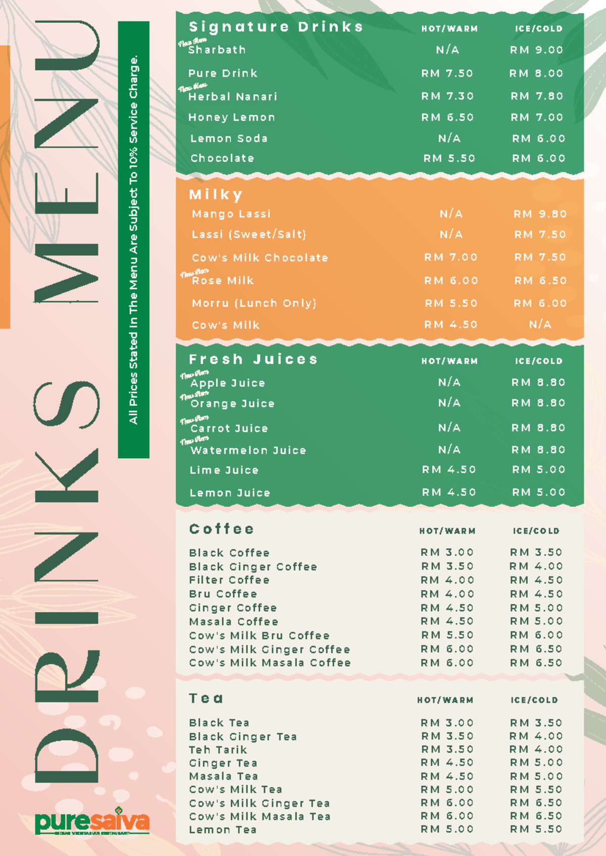 New Menu 2024-(Mobile) - All Prices Stated In The Menu Are Subject To ...