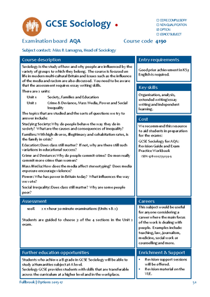 Practice questions - research methods - Year 10 GCSE Sociology: Name ...