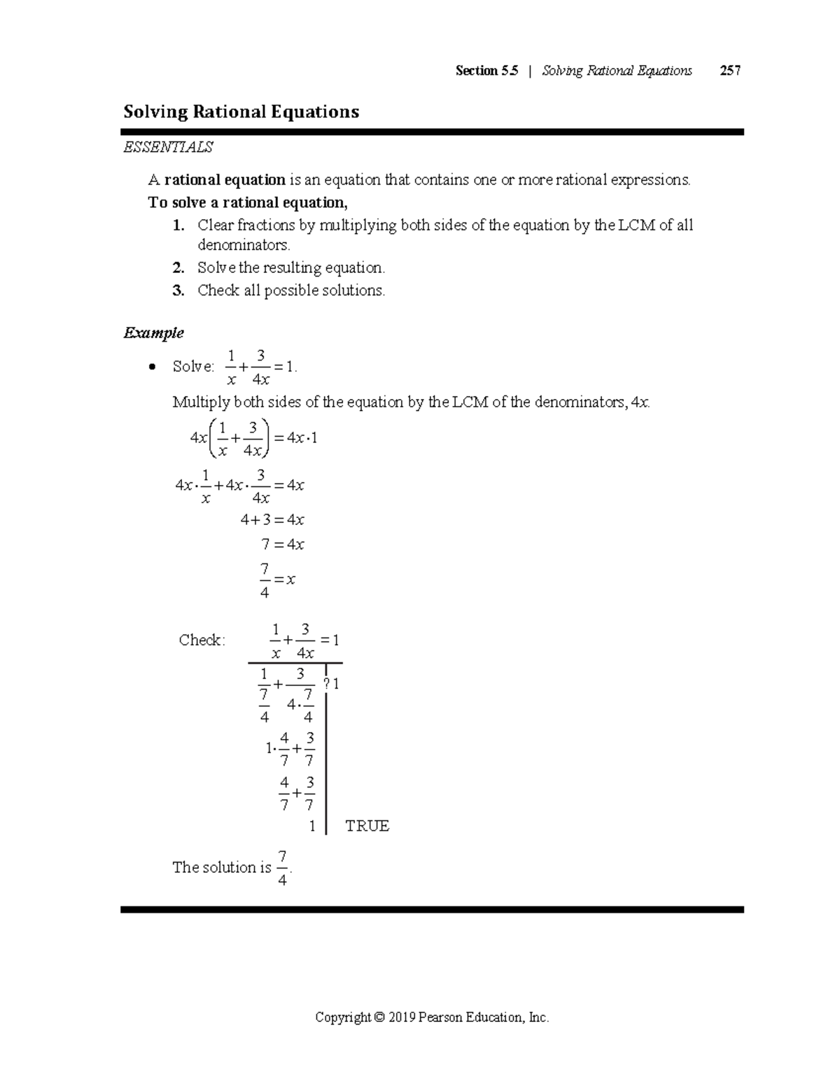My Math Guide 5 - Practice materials. - Solving Rational Equations ...