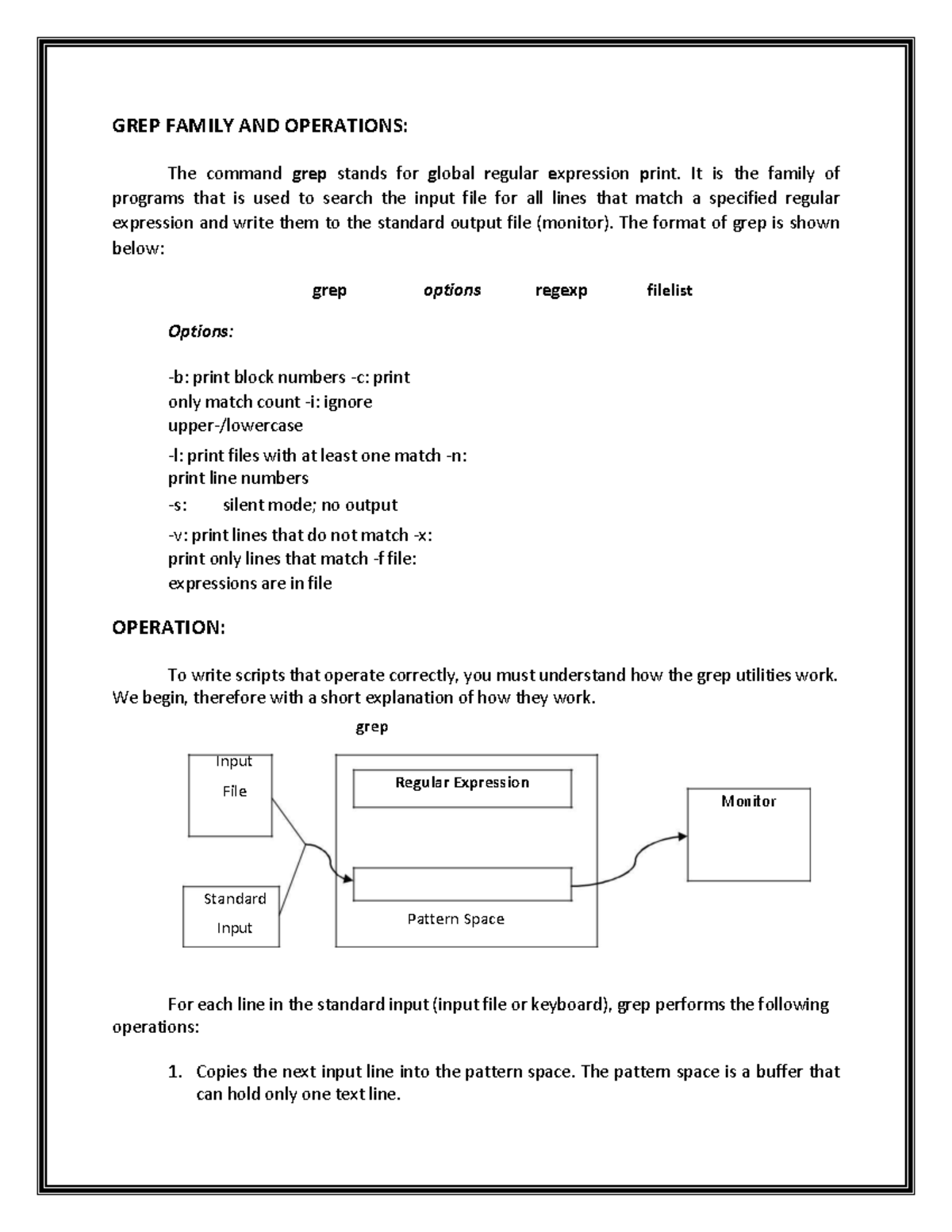 Grep Family and Operations in Unix Programming and Operating System ...
