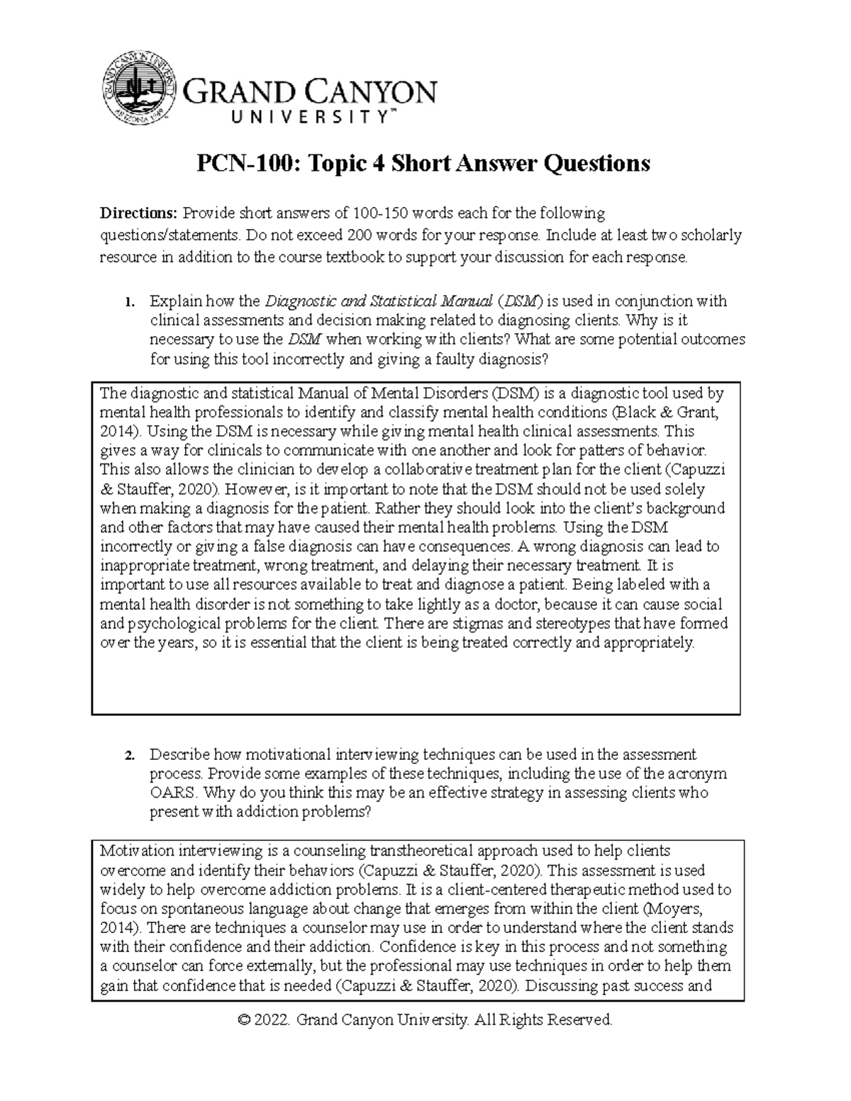 PCN 100 RS T4Short Answer Questions - PCN-100: Topic 4 Short Answer ...
