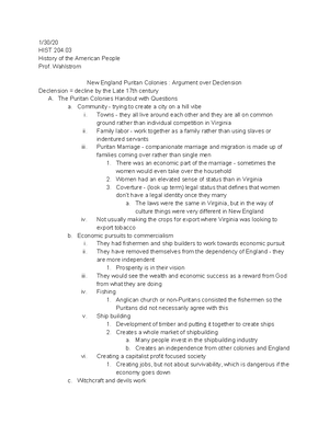 Class Notes copy - Rise of Questions for Chapter 1- Tsenacomoco before ...
