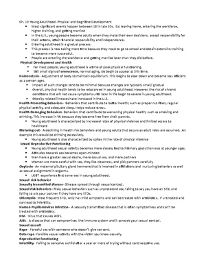 Chapter 7 - Summary Lifespan Development: Infancy to Adulthood ...