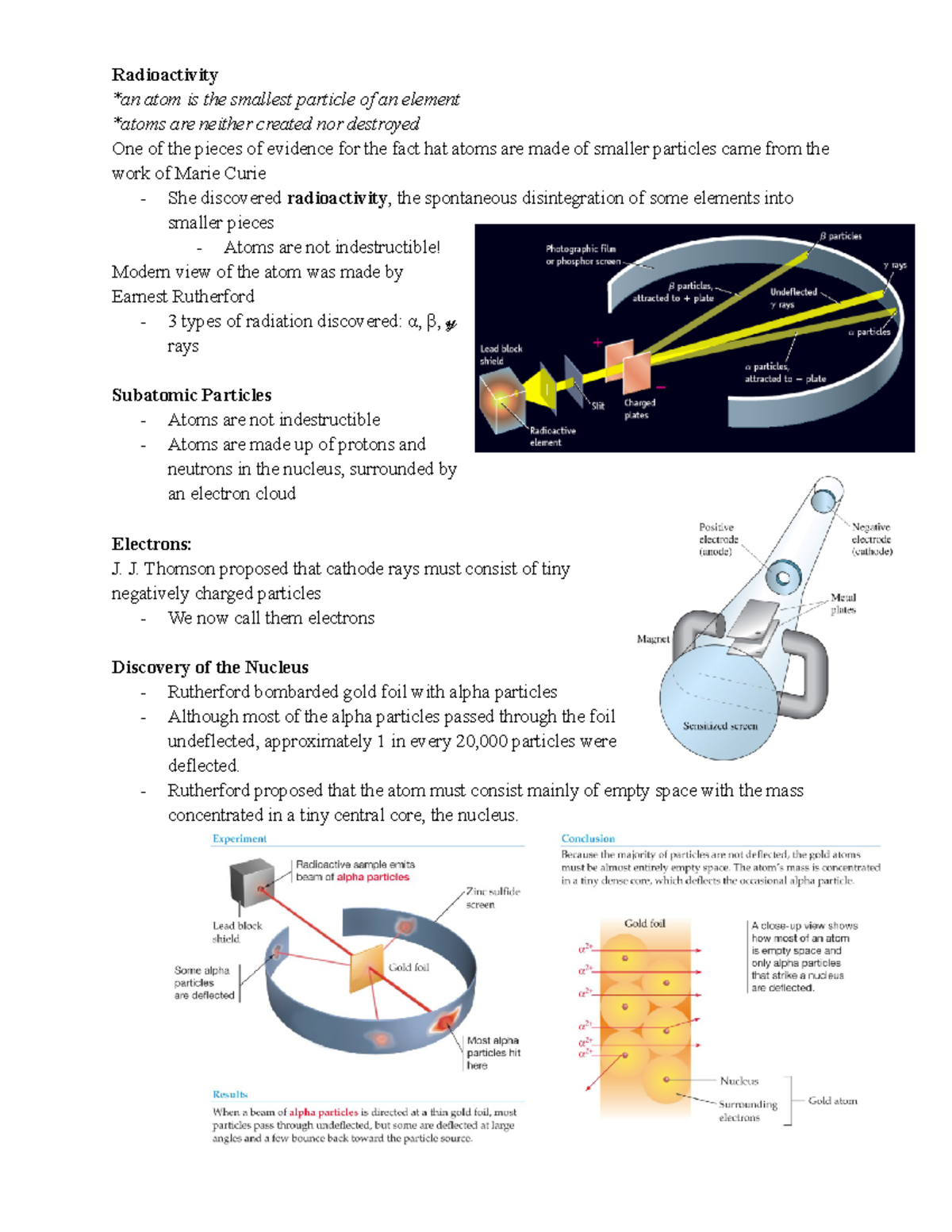 Gen and Analytical Chem - The Structure of Atoms - Radioactivity *an ...