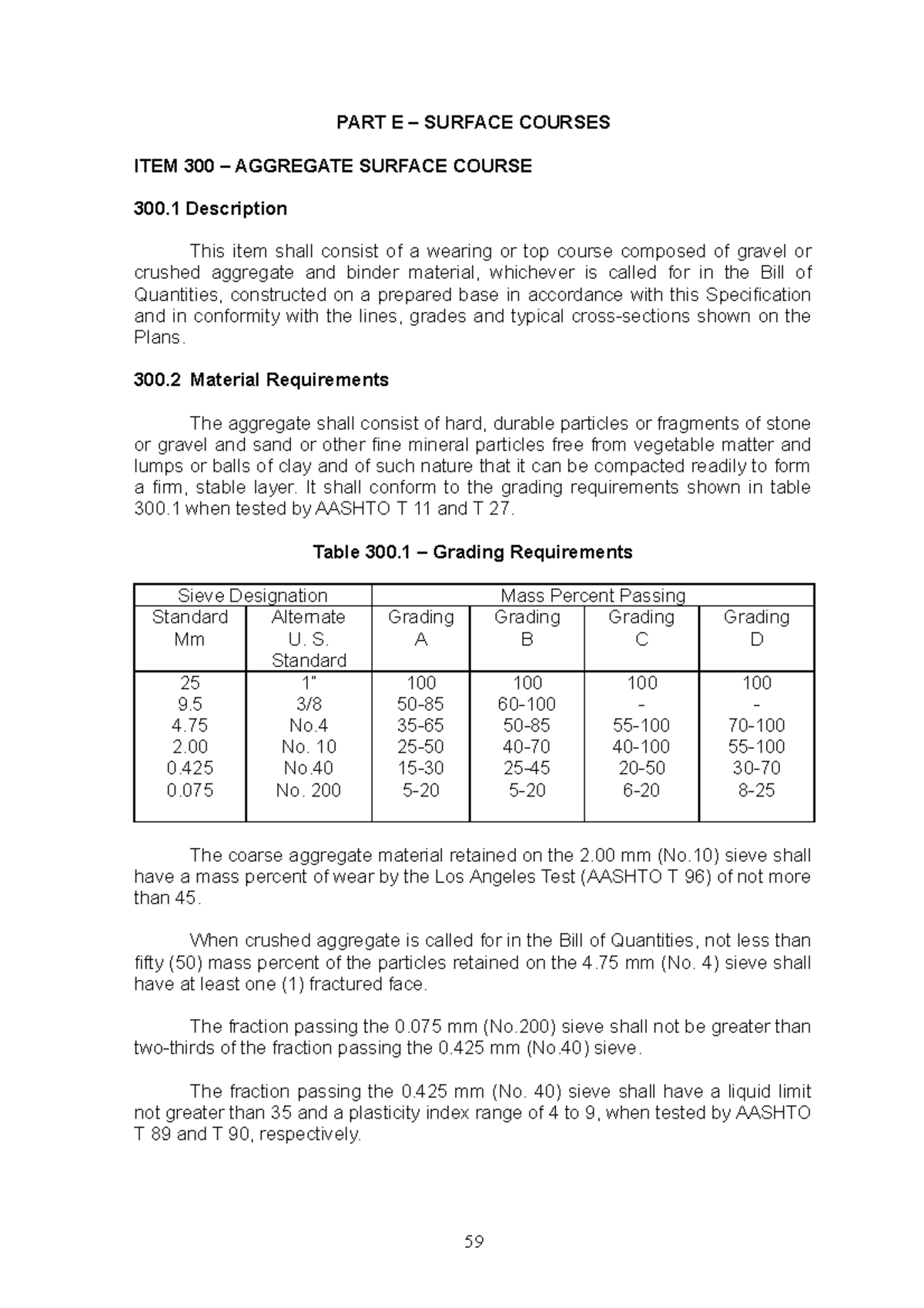 ITEM 300 Latest 2004 - Lecture notes 1 - PART E – SURFACE COURSES ITEM ...