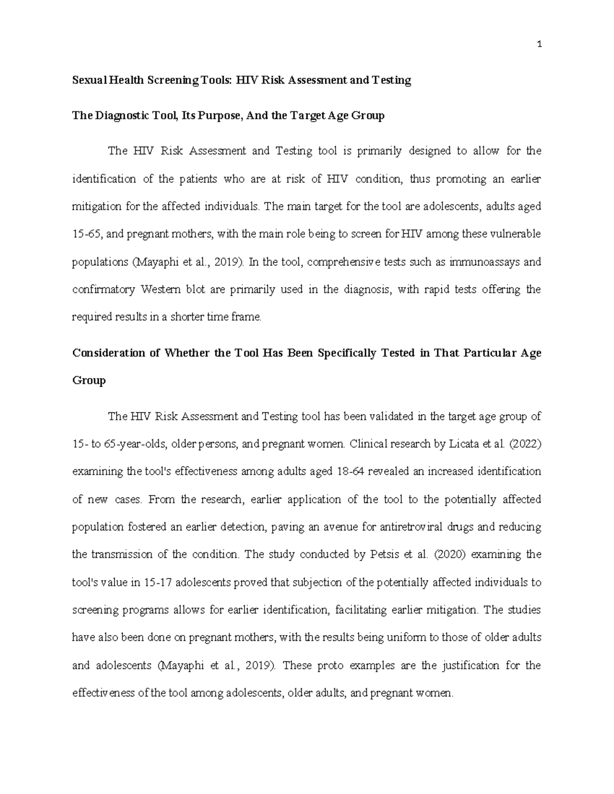 HIV Risk Assessment and Testing Tools: A Comprehensive Overview ...