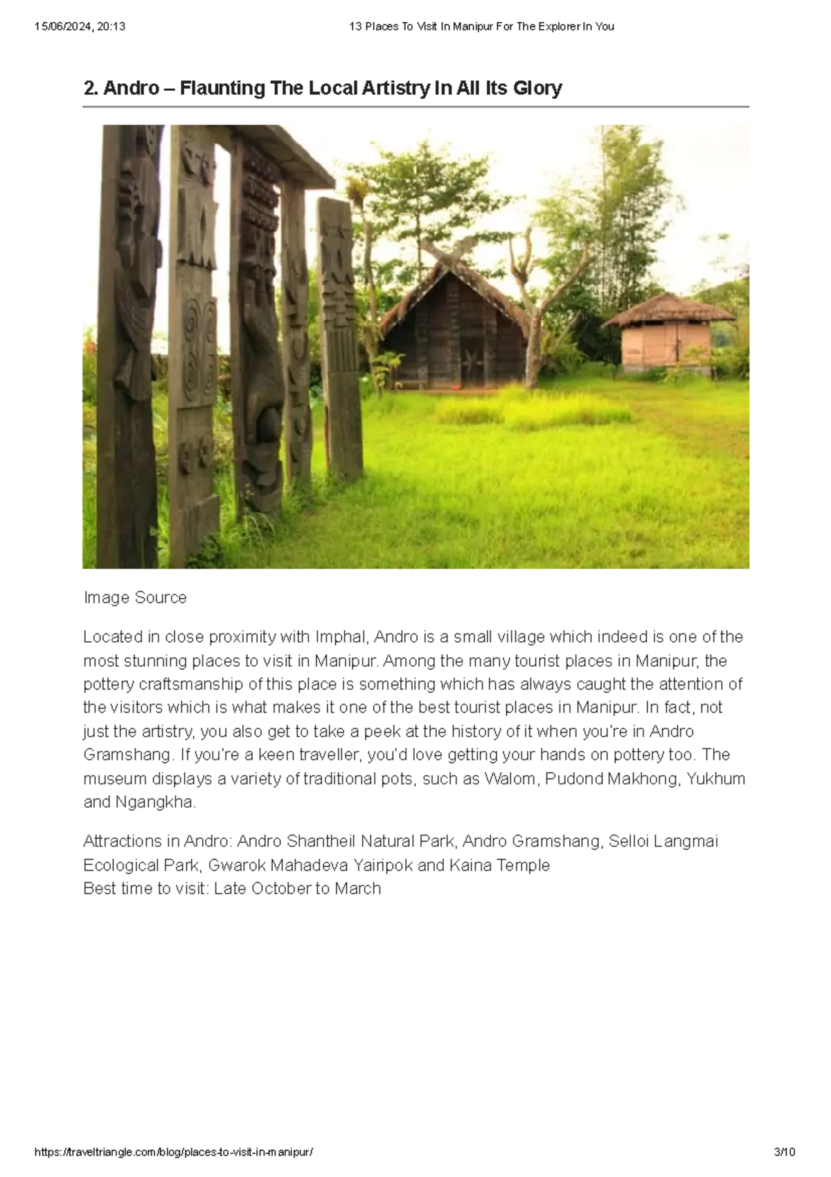 13 Places To Visit In Manipur For The Explorer In You - 2. Andro ...