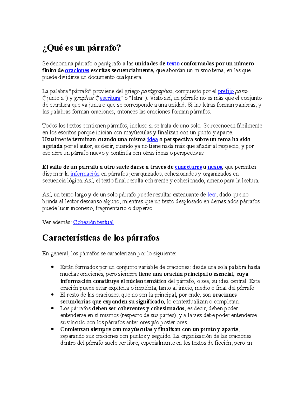 Qué es un párrafo - Fragmento de un escrito con unidad temática, que ...