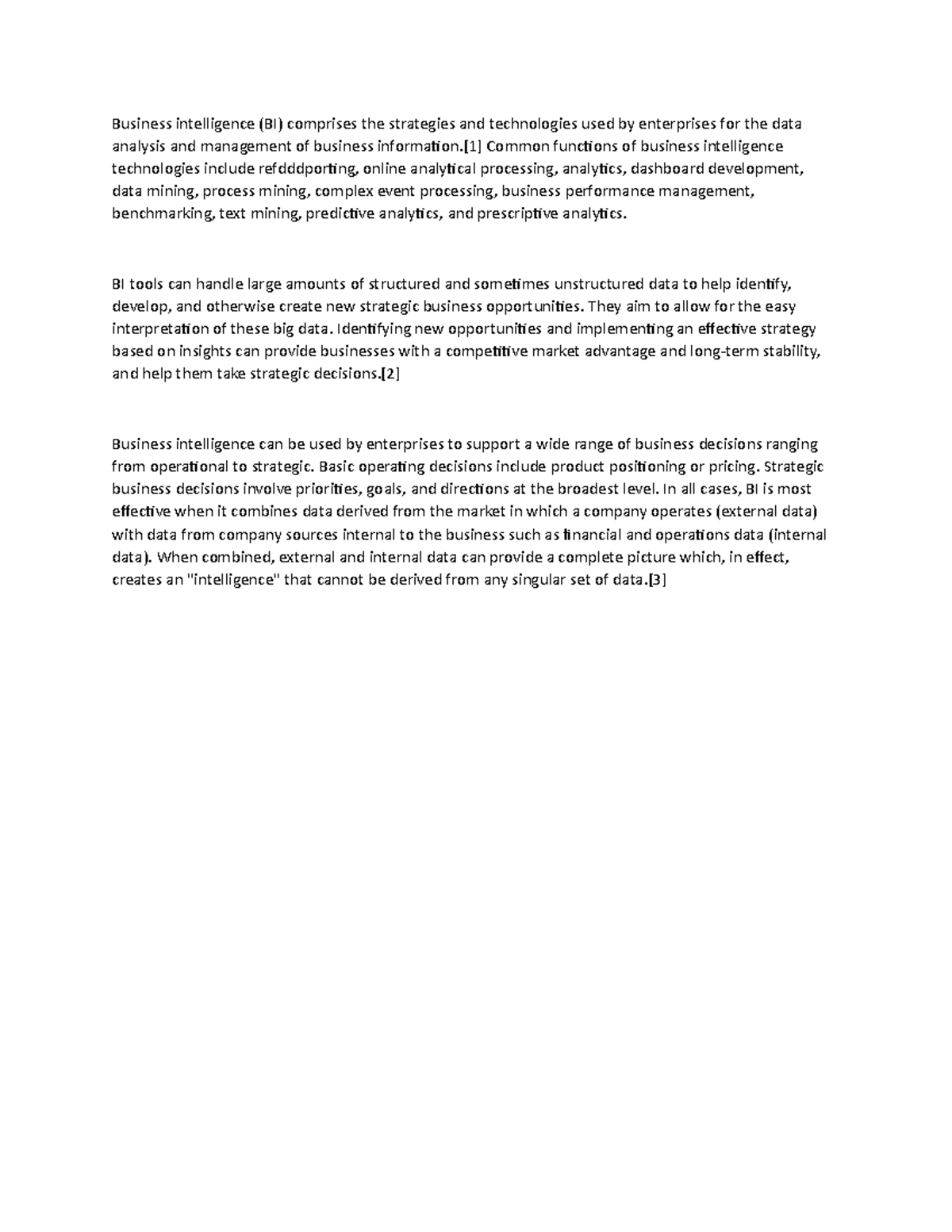 Jemala - Business - Business intelligence (BI) comprises the strategies ...