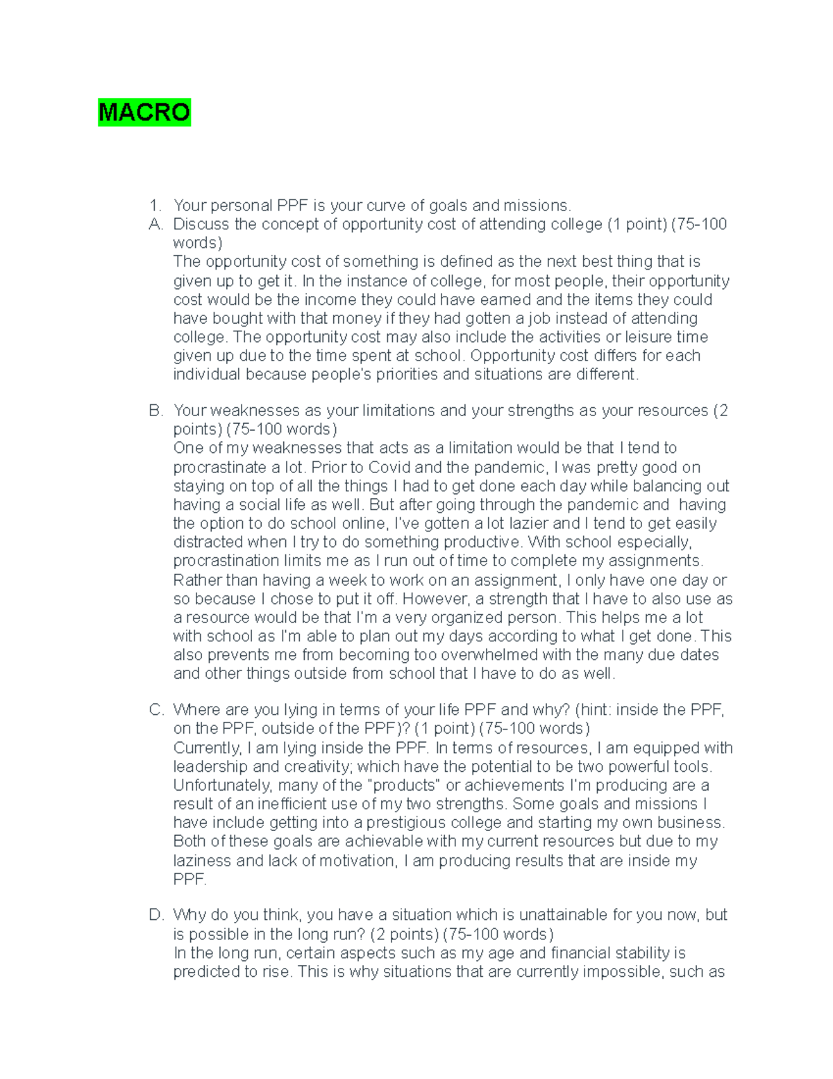 Macro - Dr. Parwinder Sidhu - MACRO Your personal PPF is your curve of ...