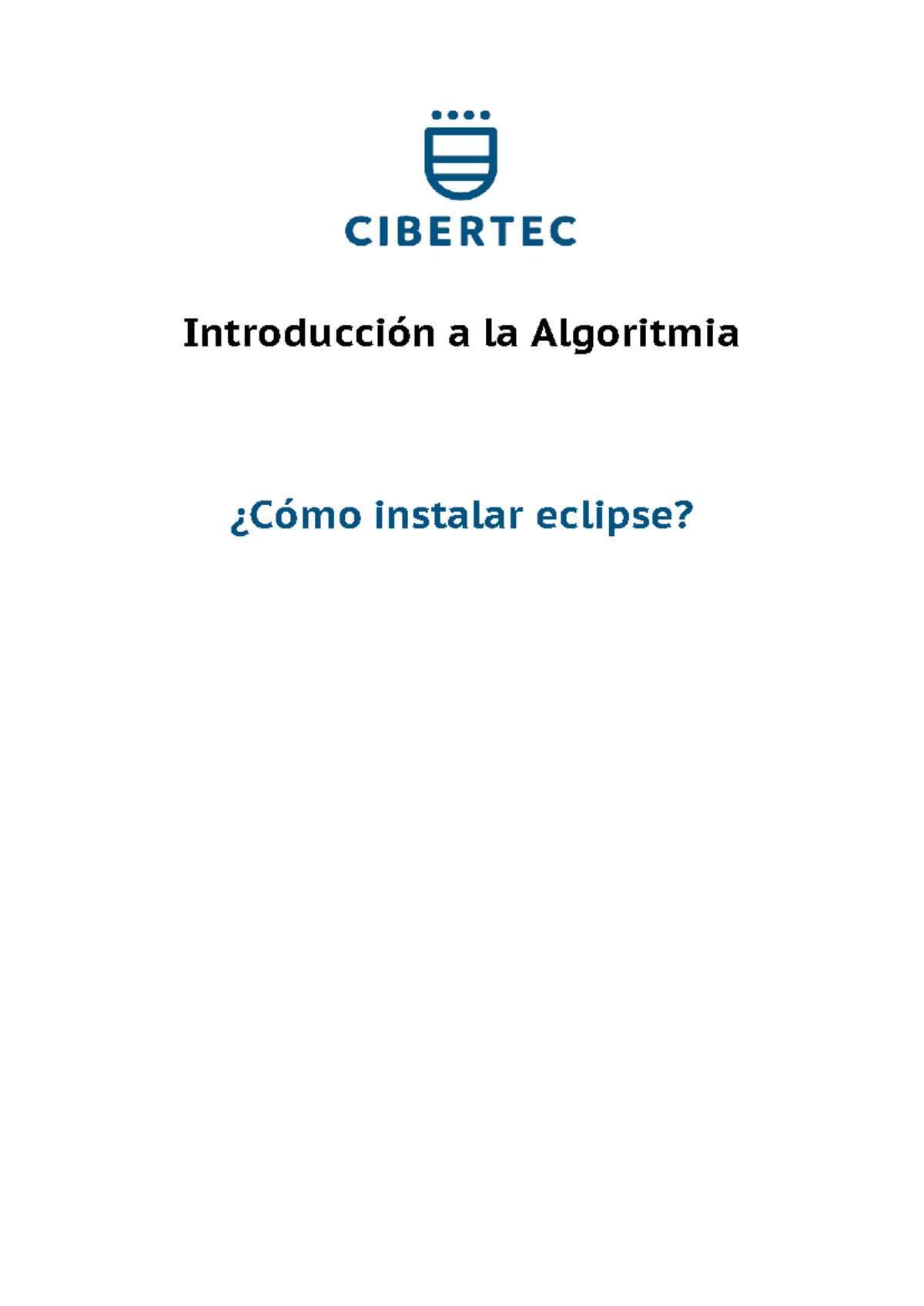 Como Instalar Eclipse - Introducción a la Algoritmia ¿Cómo instalar ...