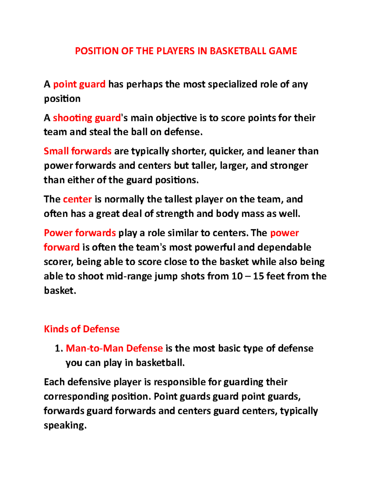 Basic- Skills-IN- Basketball Notes, quizes, other document you can you ...