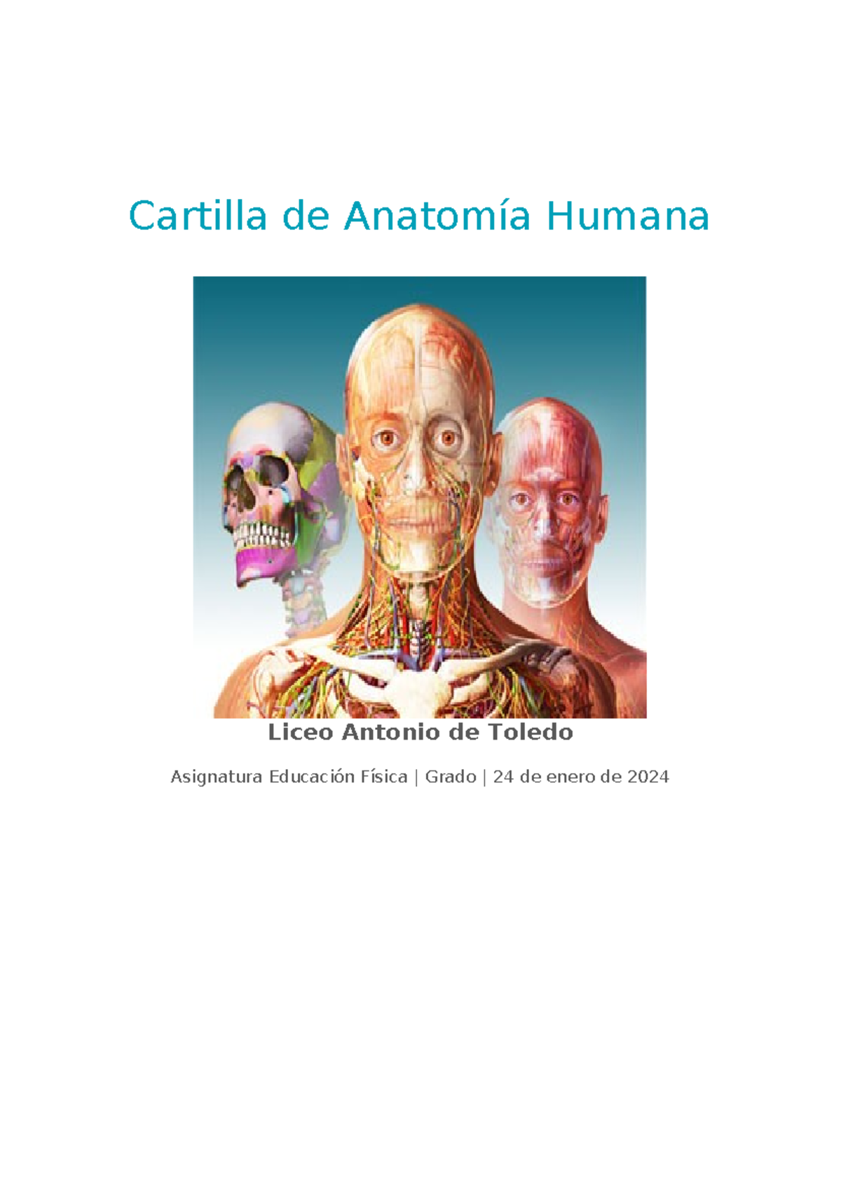 Modelo de Cartilla Anatomía Humana - Cartilla de Anatomía Humana Liceo ...