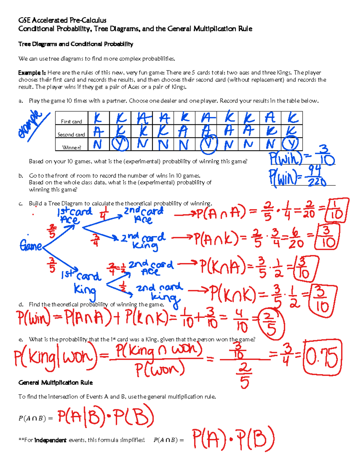 5-8 KEY - Practice Material - GSE Accelerated Pre-Calculus Conditional ...