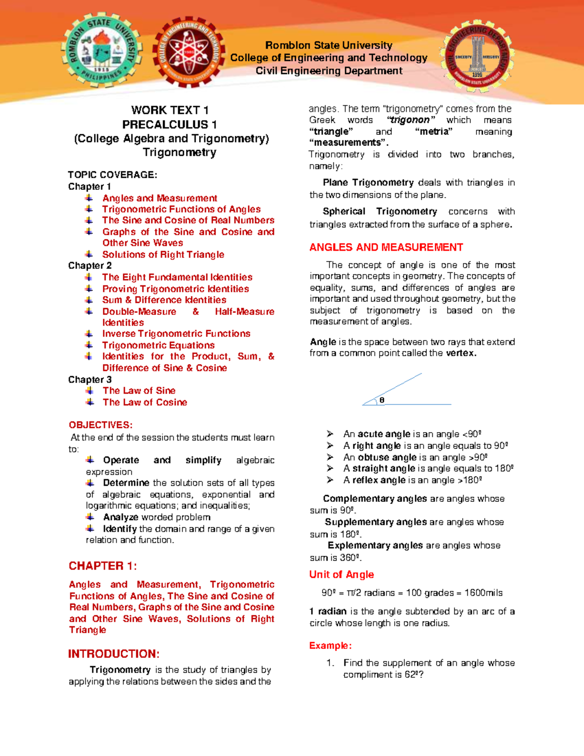 Trigonometry 1 - This a lecture for you to know and must study smarter ...