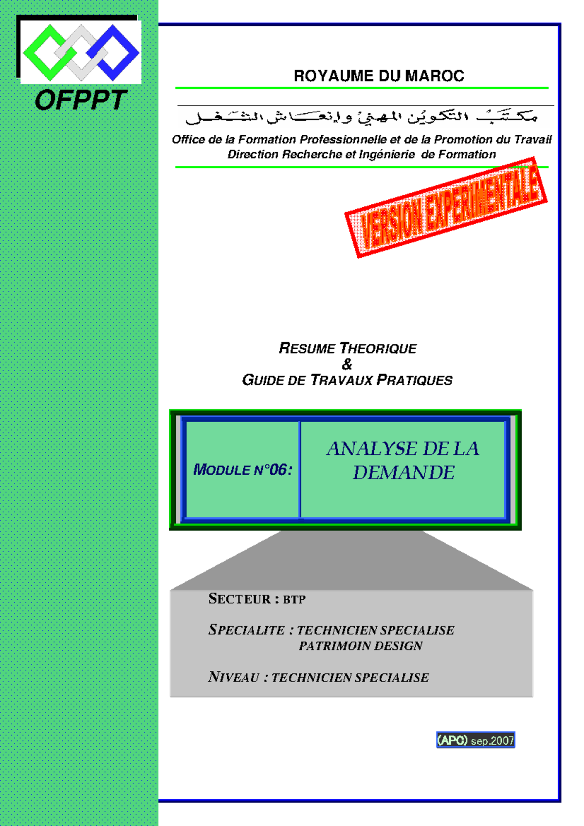MODULE+N°06+ANALYSE+DE+LA+demande - OFPPT ROYAUME DU MAROC SECTEUR ...