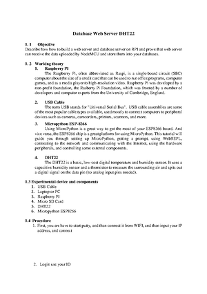 assignment of Iot - Name : Dodo Waluyo (承宣王) Student ID : C100E Subject : Application of IOT ...