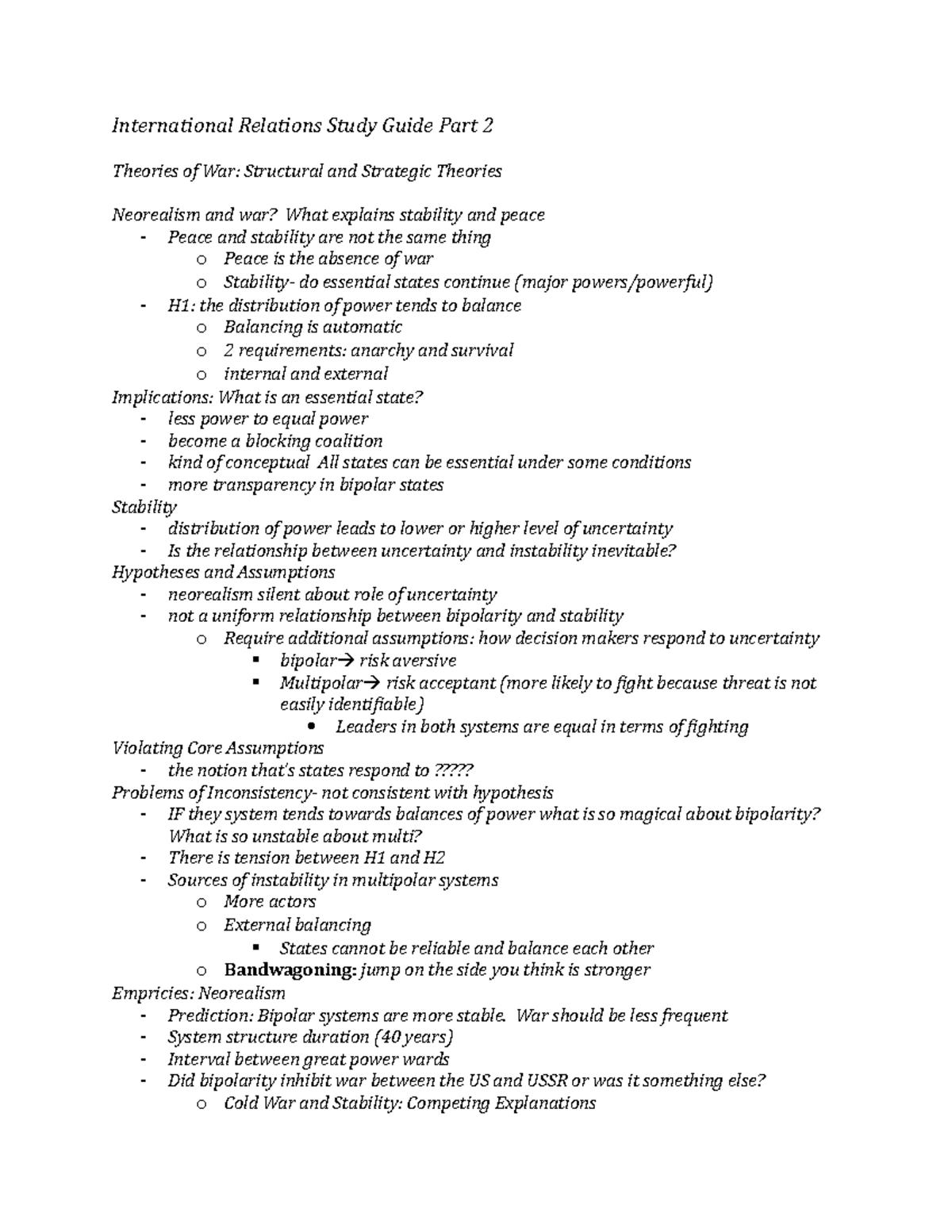 FInal Study Guide - key terms and essay questions for fianl ...
