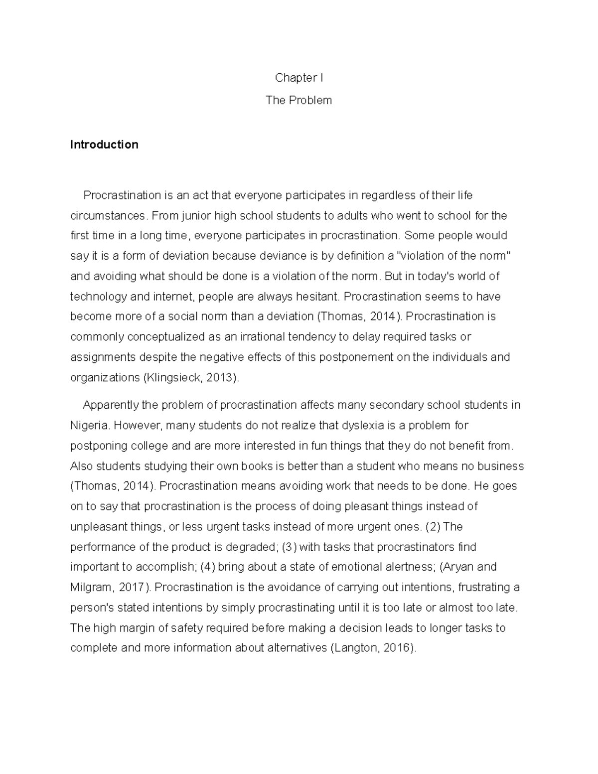 Chapter-I - practical research - Chapter I The Problem Introduction ...