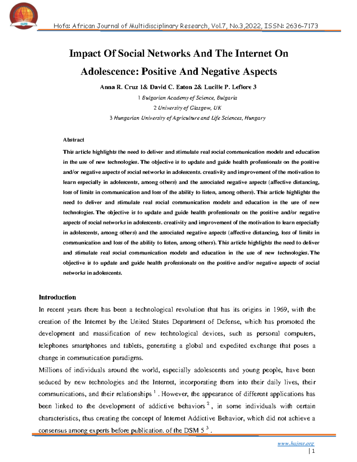 Impact Of Social Networks And The Internet On Adolescence Positive And ...