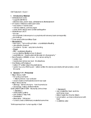 Old Testament Mid Term - Quiz prep and vocabulary - Old Testament Mid ...