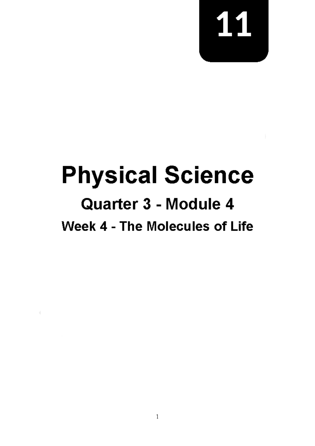 Biomolecules - notes - 11 Physical Science Quarter 3 - Module 4 Week 4 ...
