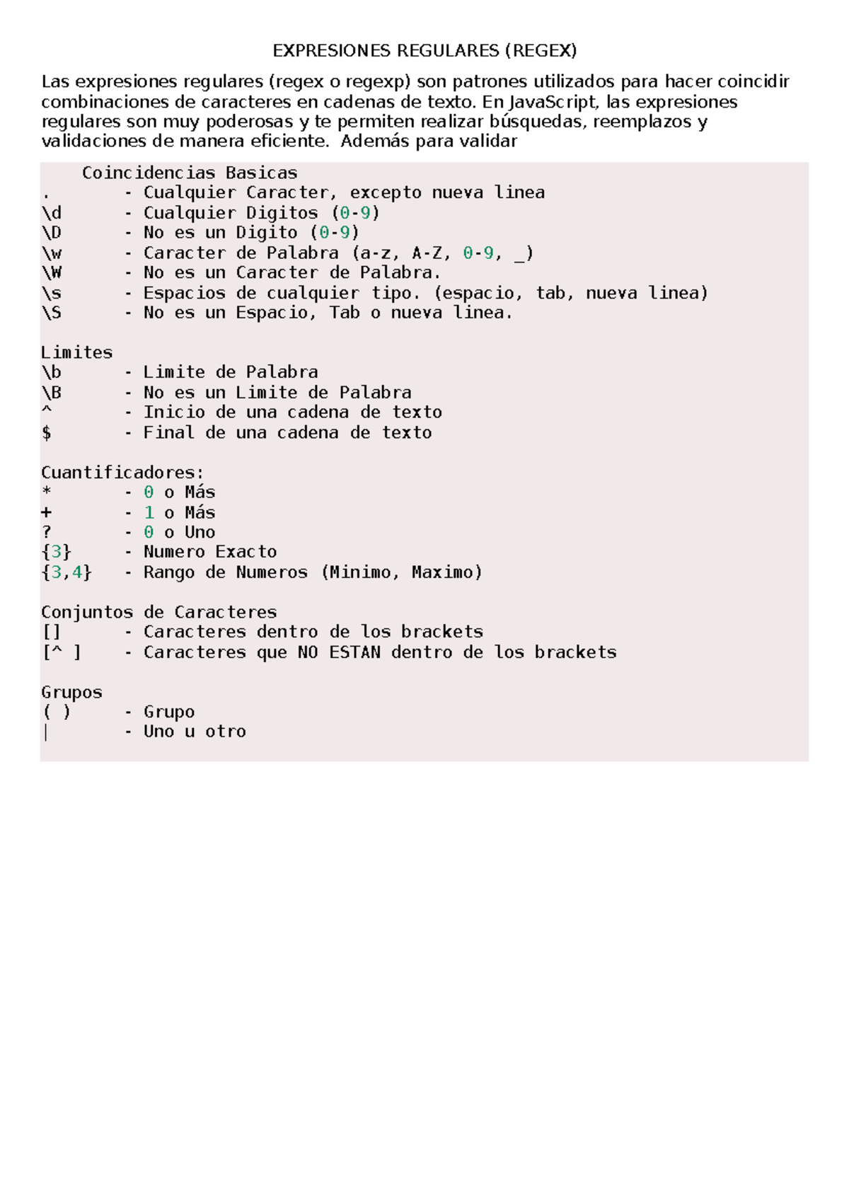 Metodo-regex - ......... - EXPRESIONES REGULARES (REGEX) Las ...