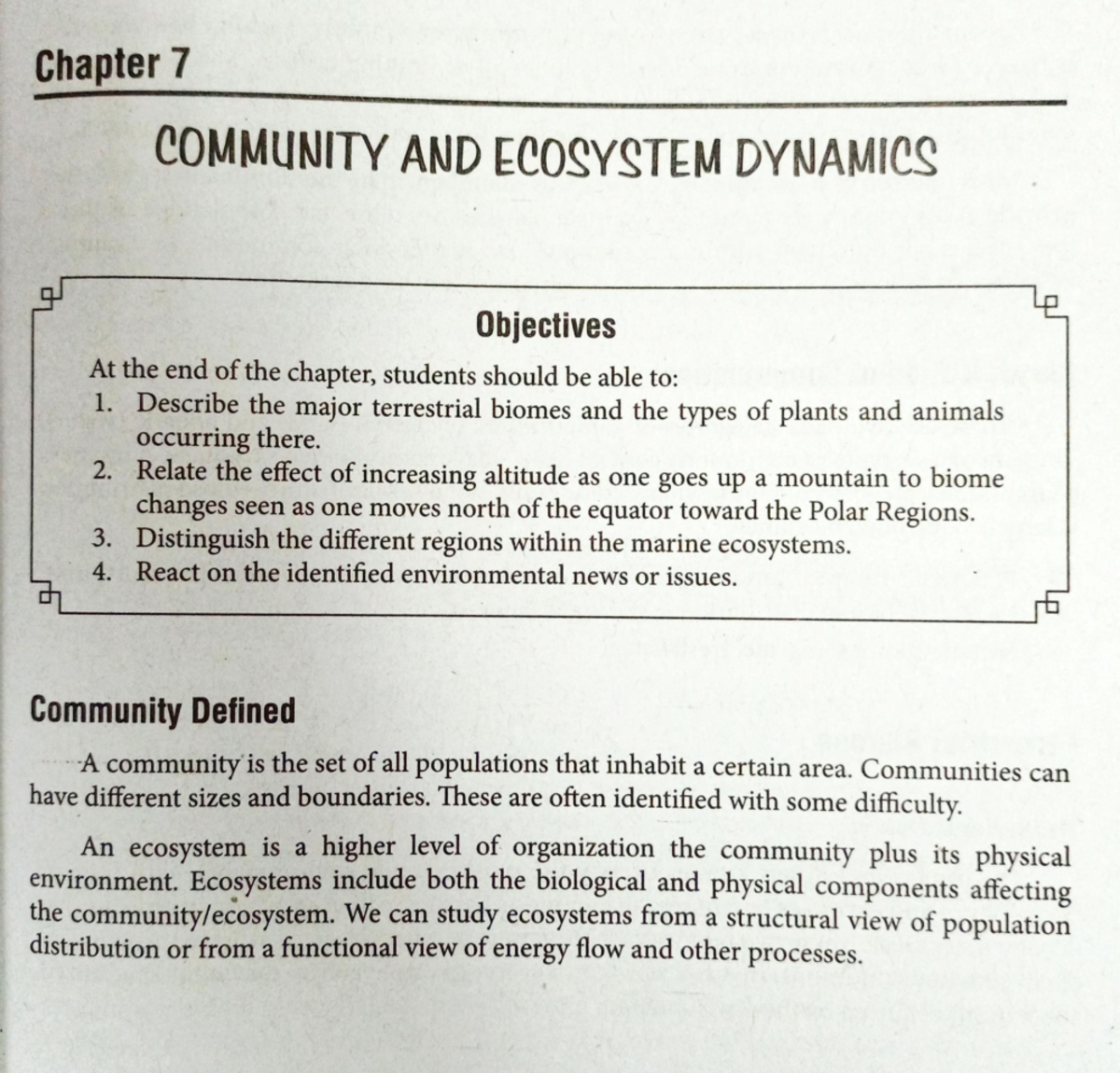 Chapter 7 Community and Ecosystem Dynamics - Bsed Mathematics - Studocu