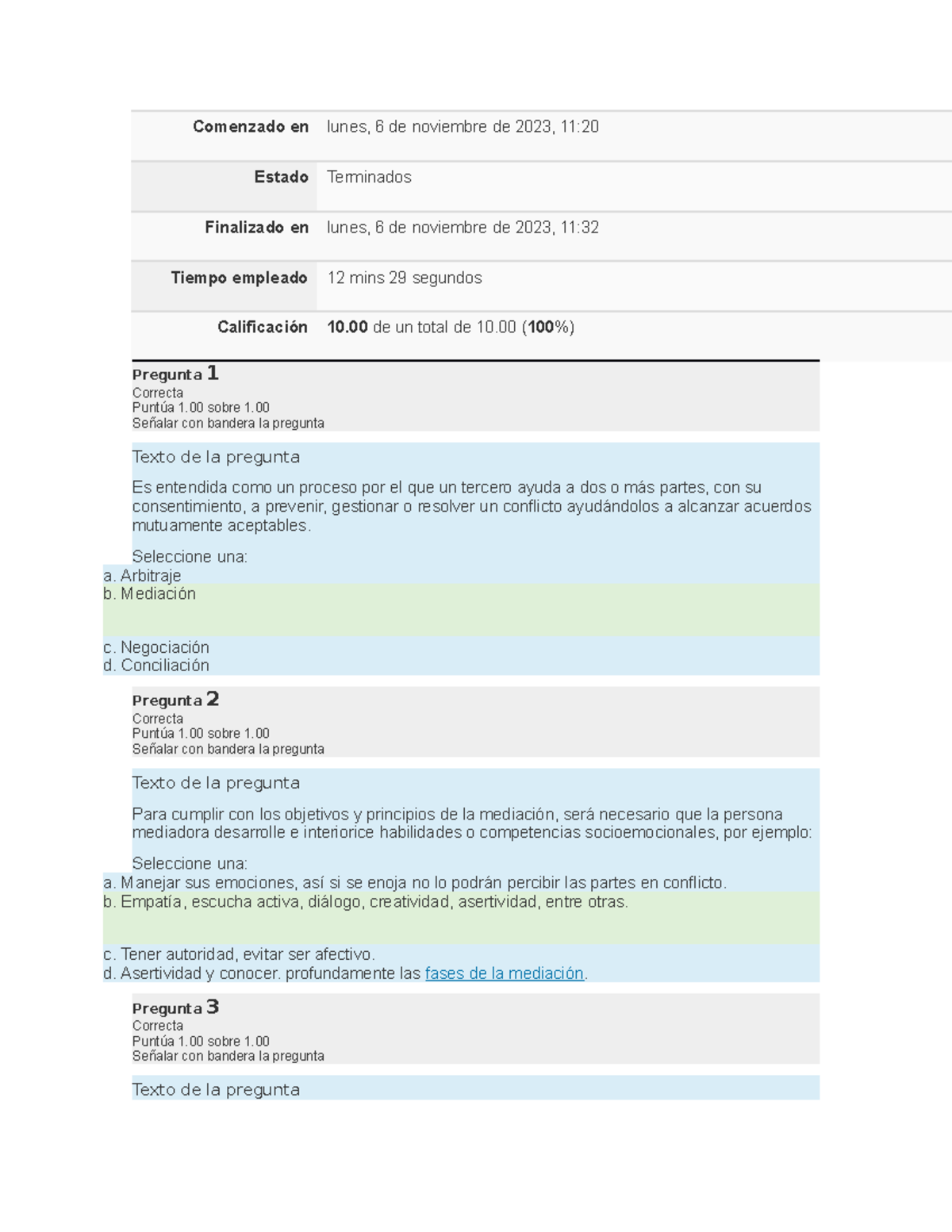 Ejercicio Final, Mólulo 3 - Comenzado en lunes, 6 de noviembre de 2023, 11: Estado Terminados ...