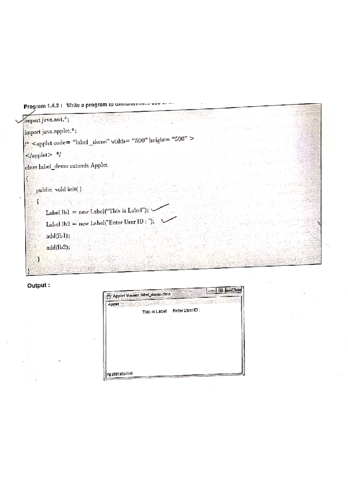 Ajp Codes Program 14 Write A Program To Qemonsualco Import Import Class Labeldemo Extends