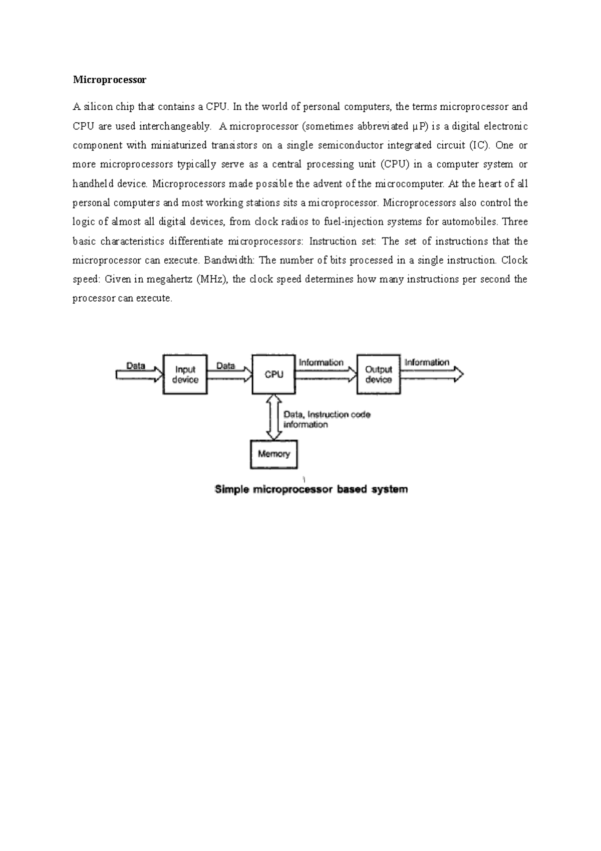 8085 Microprocessor - Microprocessor A silicon chip that contains a CPU. In the world of ...