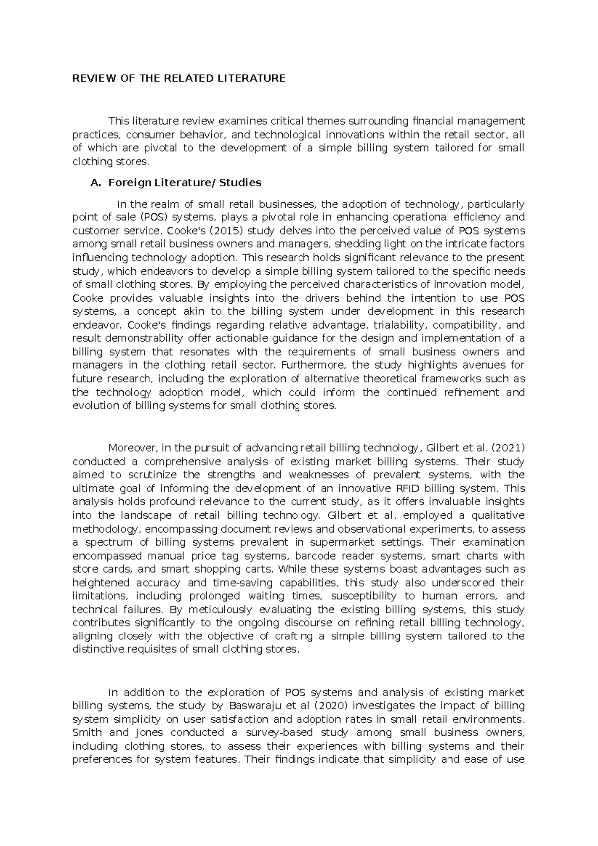 Rrl josh - REVIEW OF THE RELATED LITERATURE This literature review ...