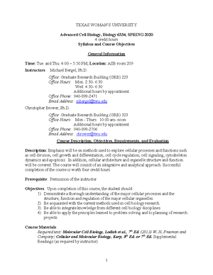 CHEM 5613 Advanced biochemistry I - Draft Chem 5613 Advanced ...