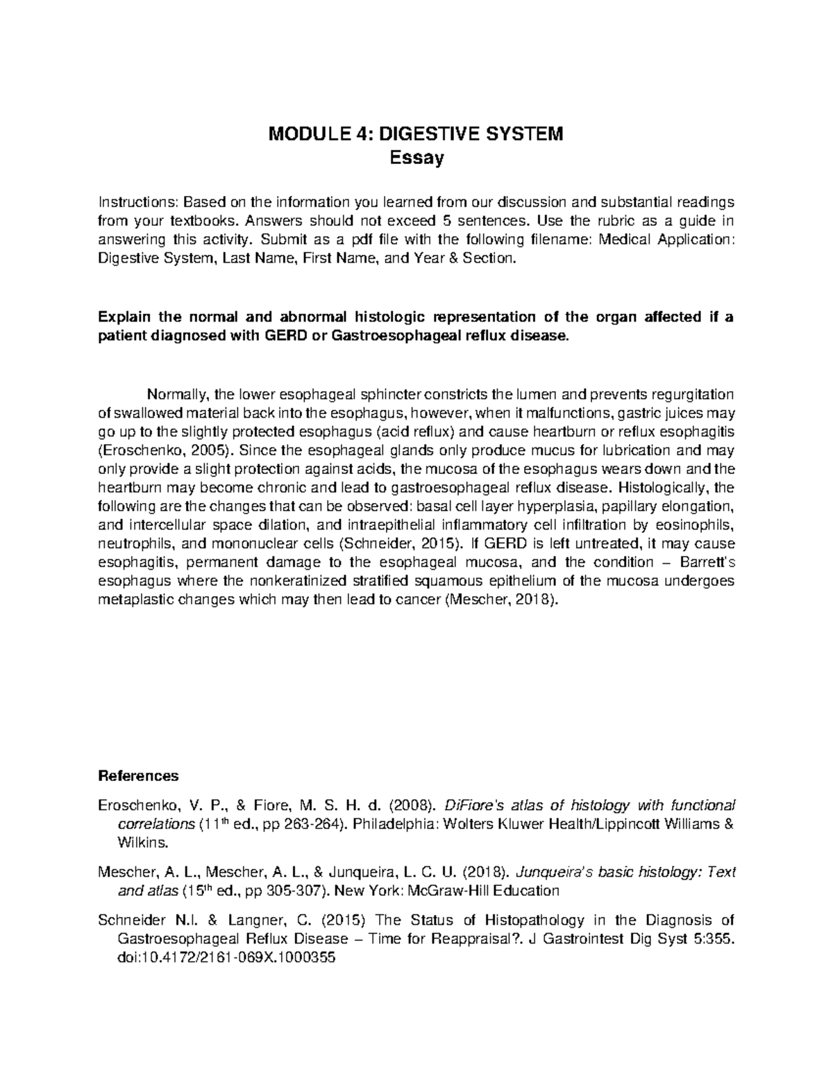 Medical Application Digestive System - MODULE 4: DIGESTIVE SYSTEM Essay ...