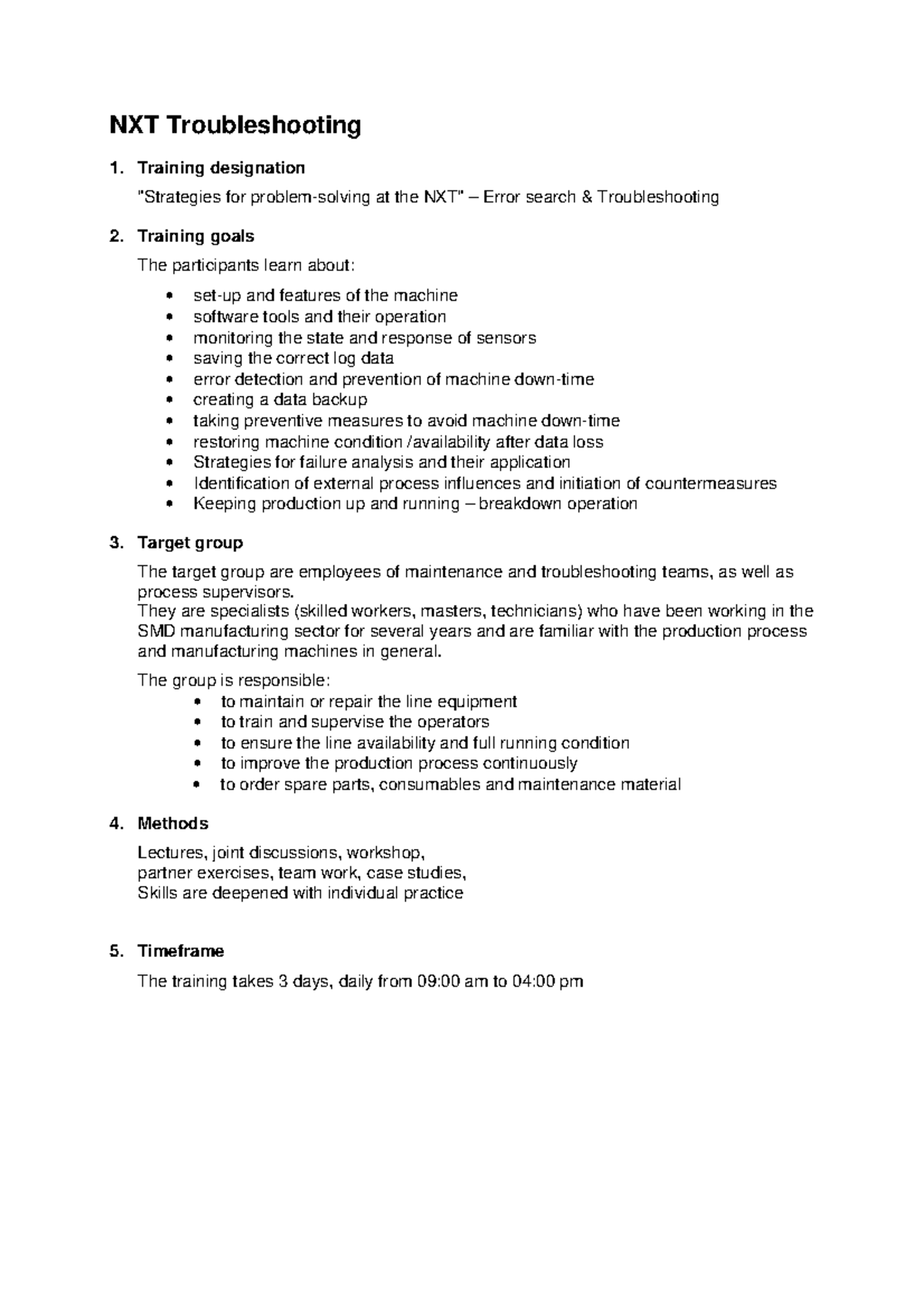 NXT Troubleshooting eng - NXT Troubleshooting Training designation "Strategies for - Studocu