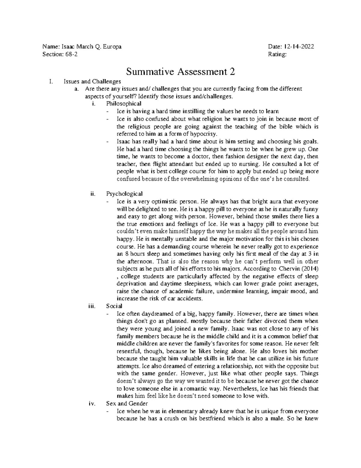 Ged0110 SA- Final Europa - Name: Isaac March Q. Europa Date: 12-14 ...