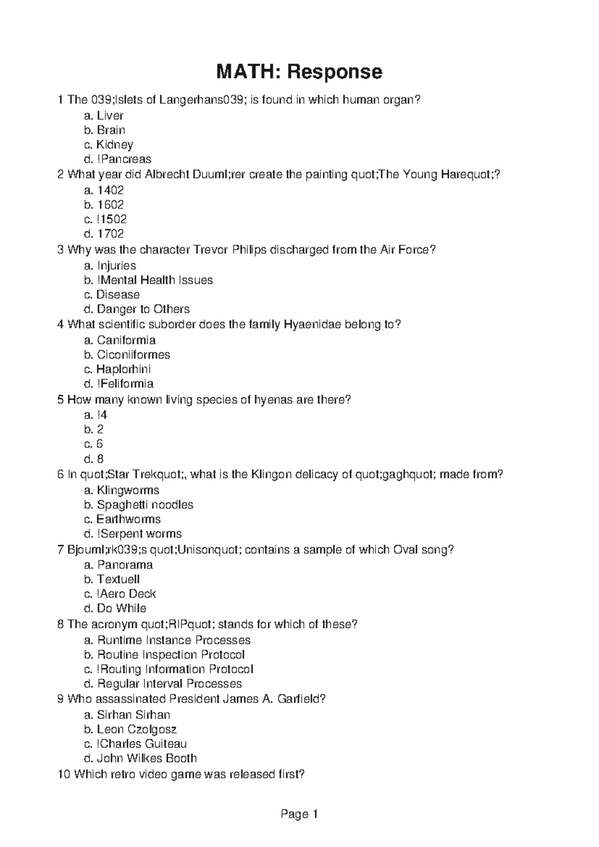 MATH192-Paper-10 - MATH192 - MATH: Response 1 The 039;Islets of ...