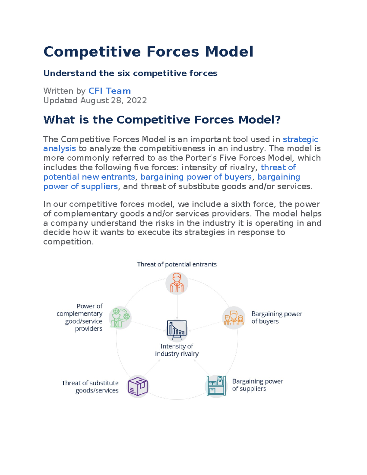 Proter's Five Forces Model Competitive - Competitive Forces Model ...