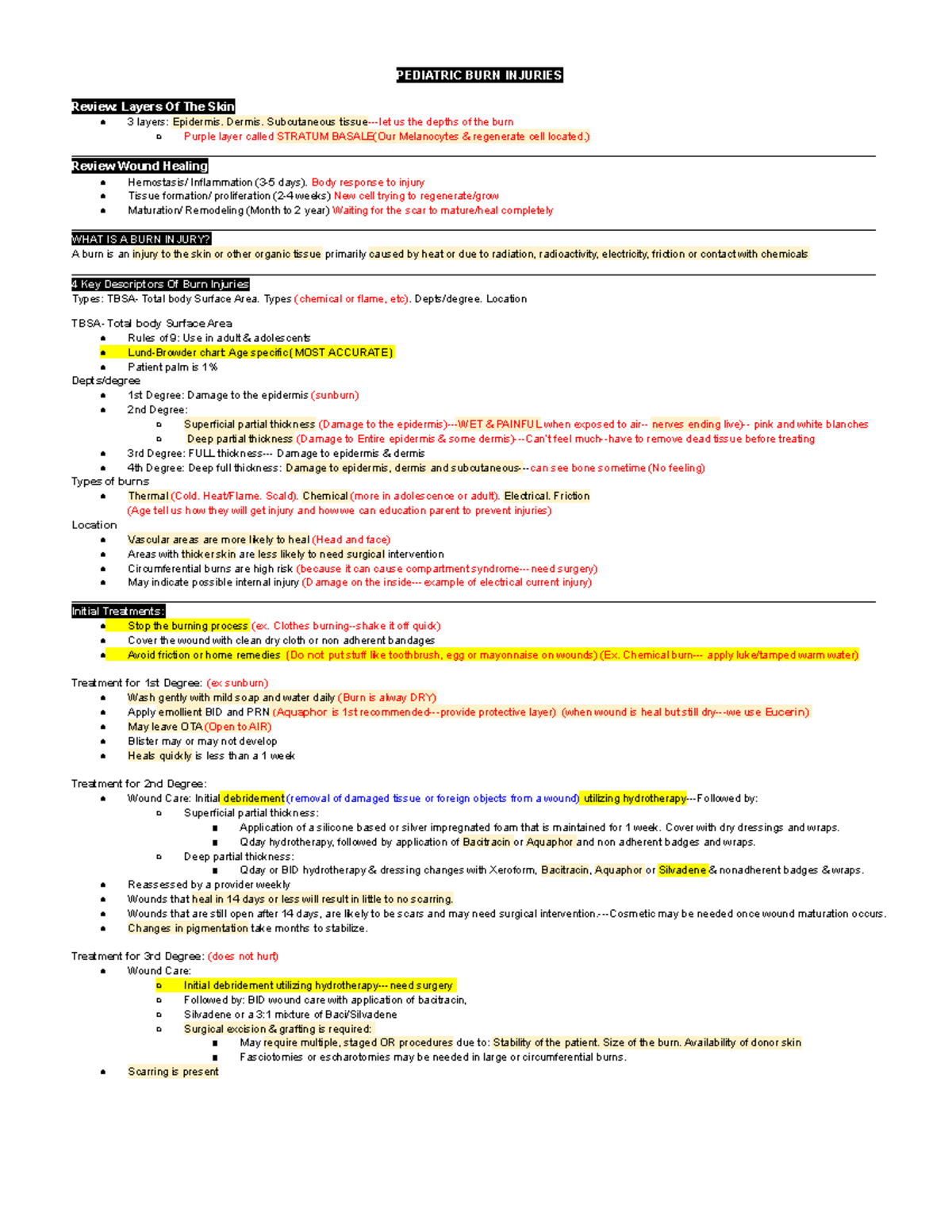 Pediatric BURN Injuries - PEDIATRIC BURN INJURIES Review: Layers Of The ...