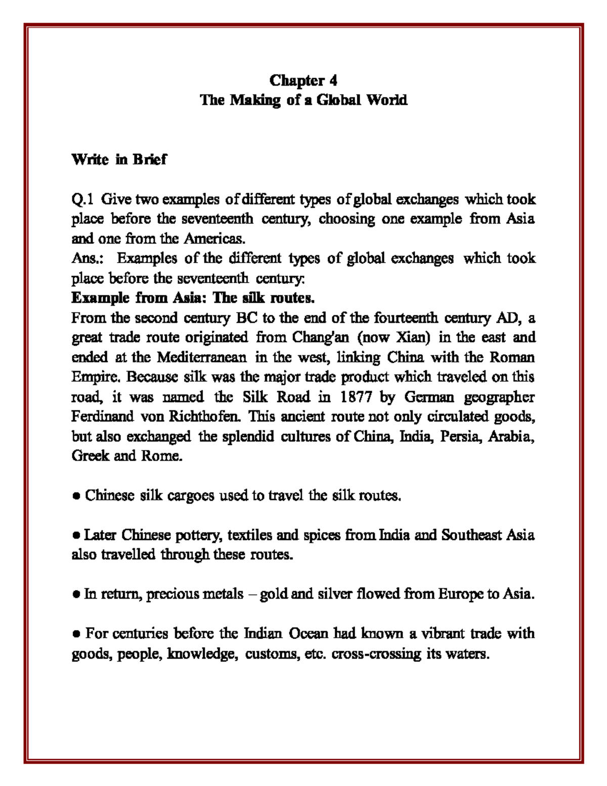 The Making of Global World - B.tech CSE - Studocu