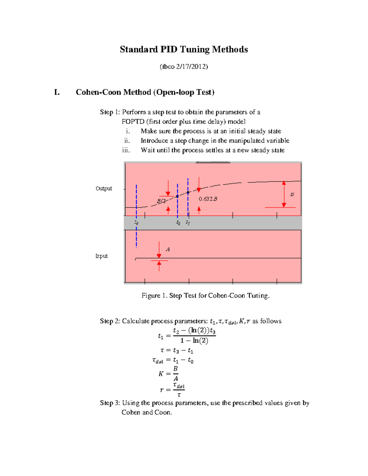 Tuning methods - Notes - Standard PID Tuning Methods (tbco 2/17/2012) I ...