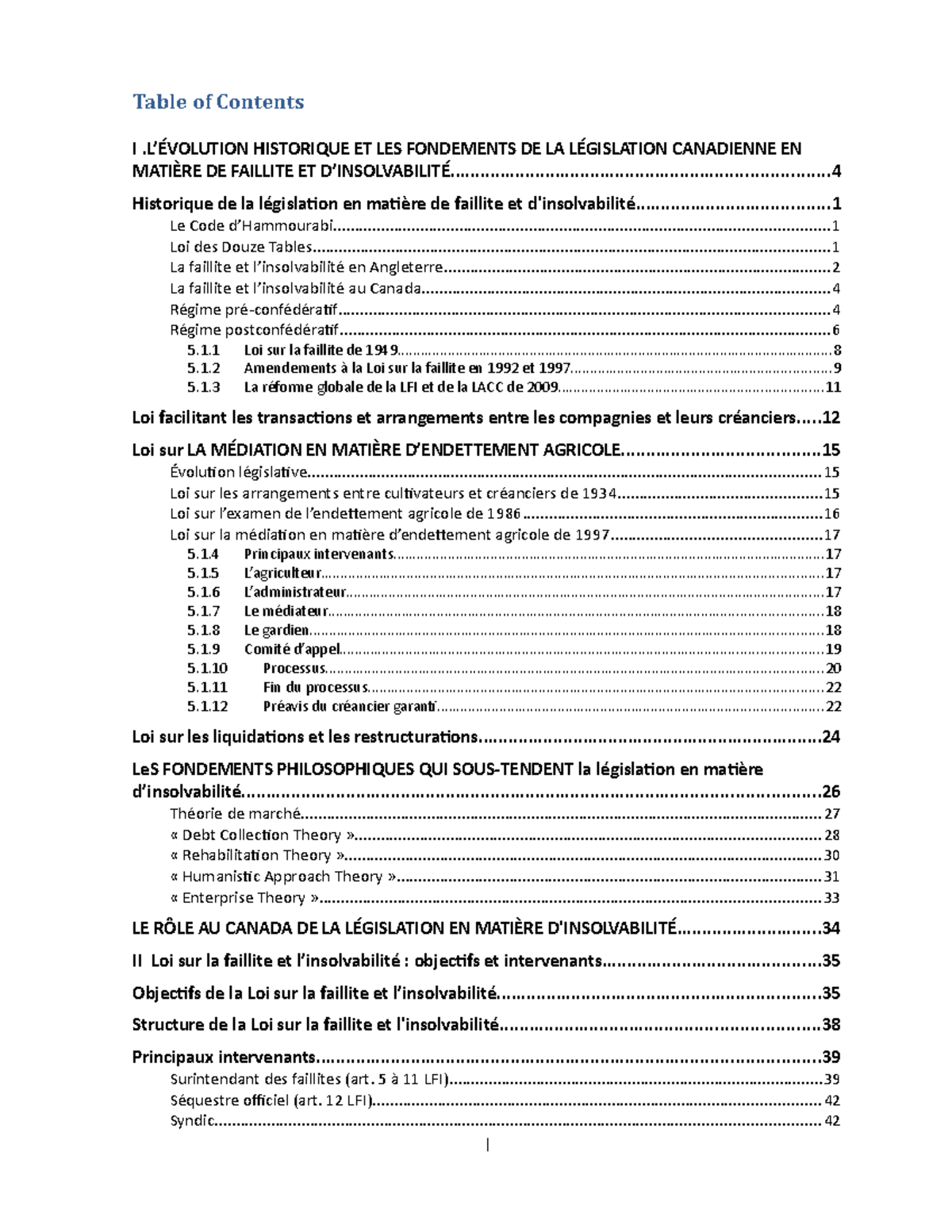 Notes de Cours ( Faillite - Examen Intra) - DRT 3401 - UdeM - Studocu