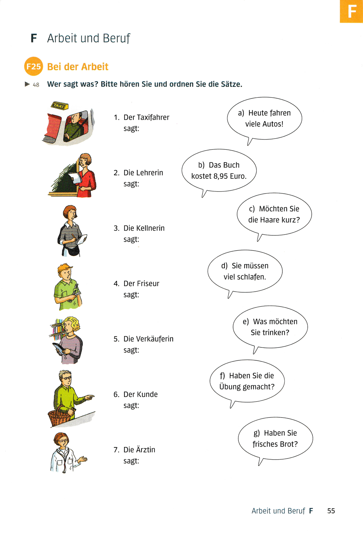 10 Audio 48 Arbeit und Beruf - F F Arbeit und Beruf F25 Bei der Arbeit ...