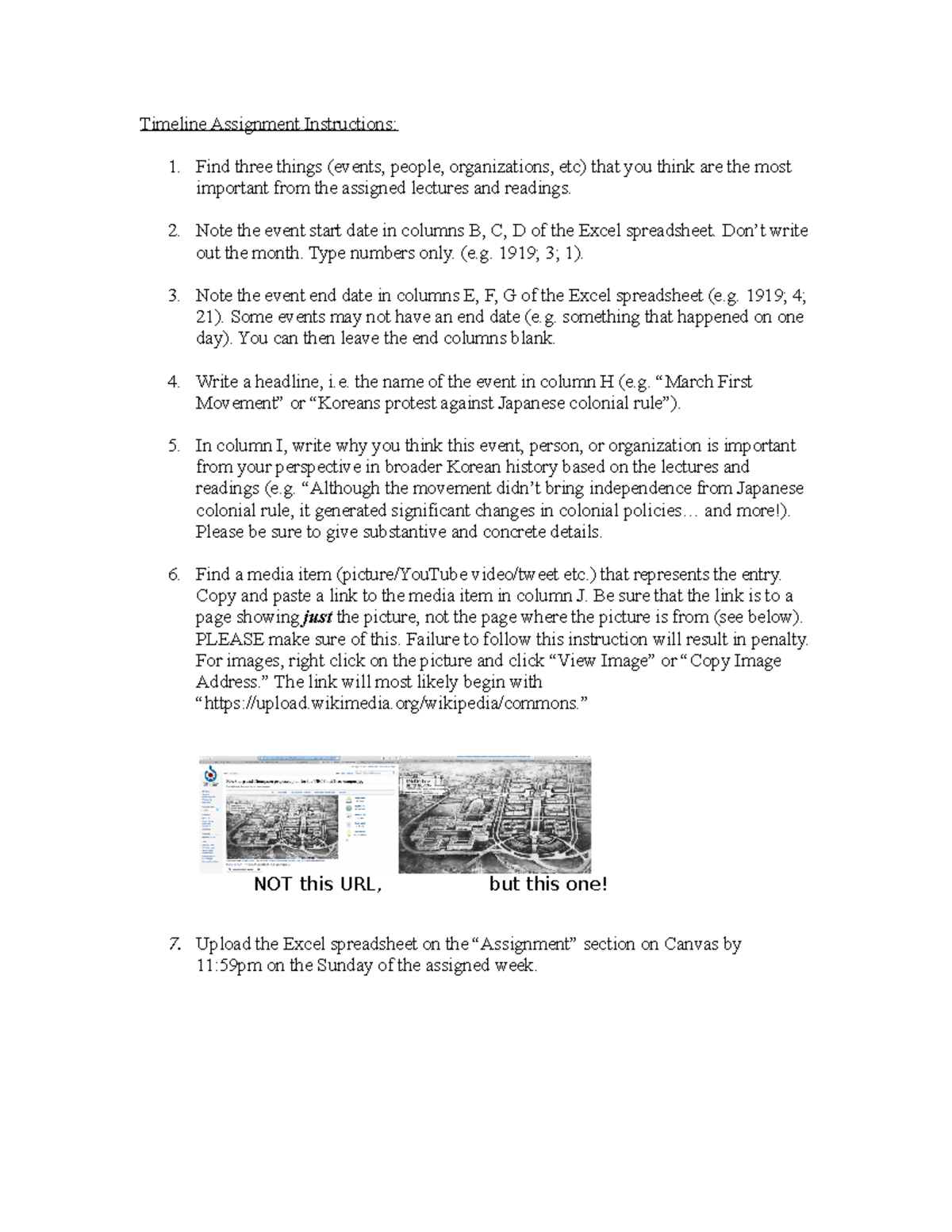 Instructions for Timeline Assignment-1 - Timeline Assignment ...