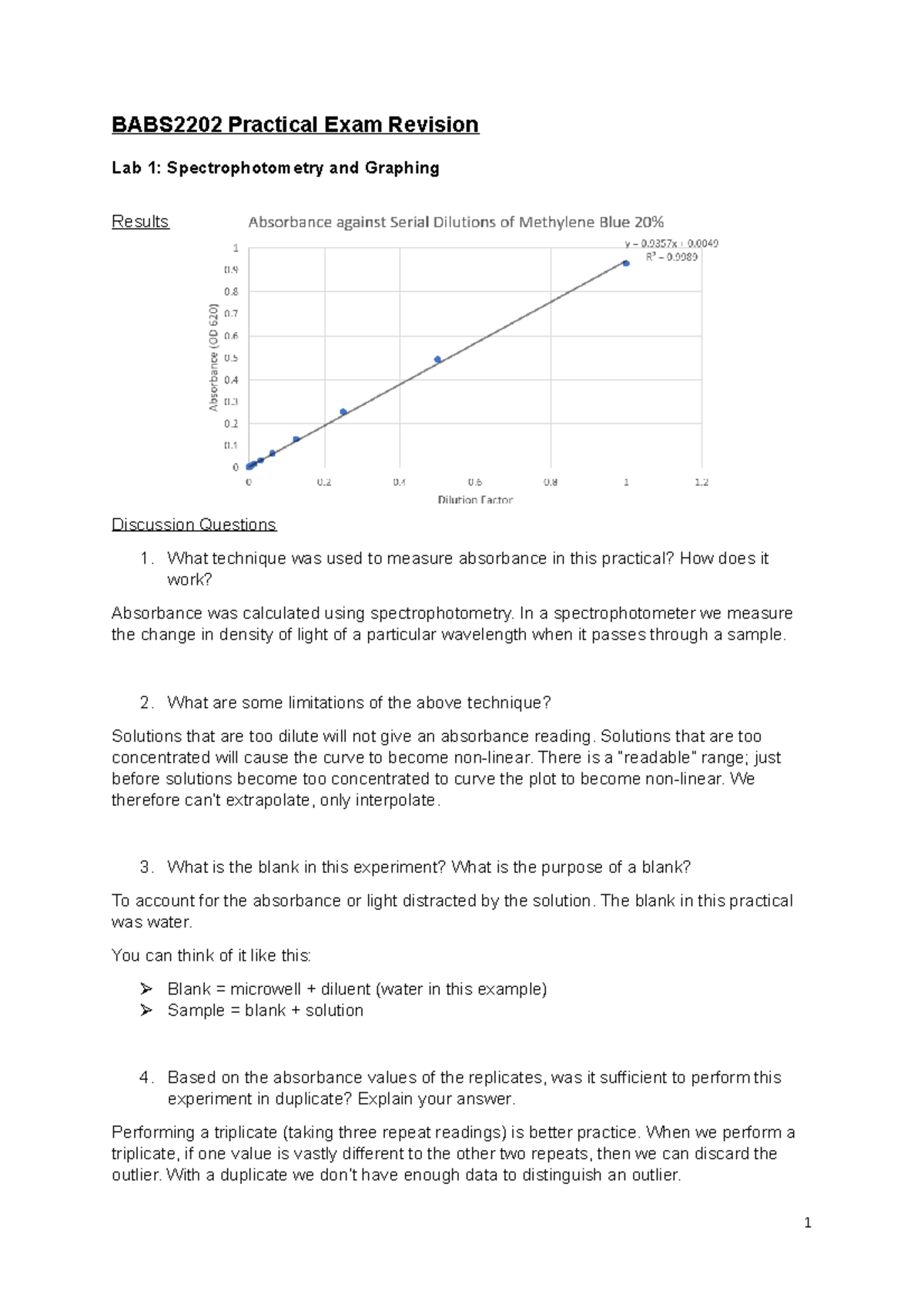 BABS2202 Practical Exam Notes - BABS2202 Practical Exam Revision Lab 1 ...