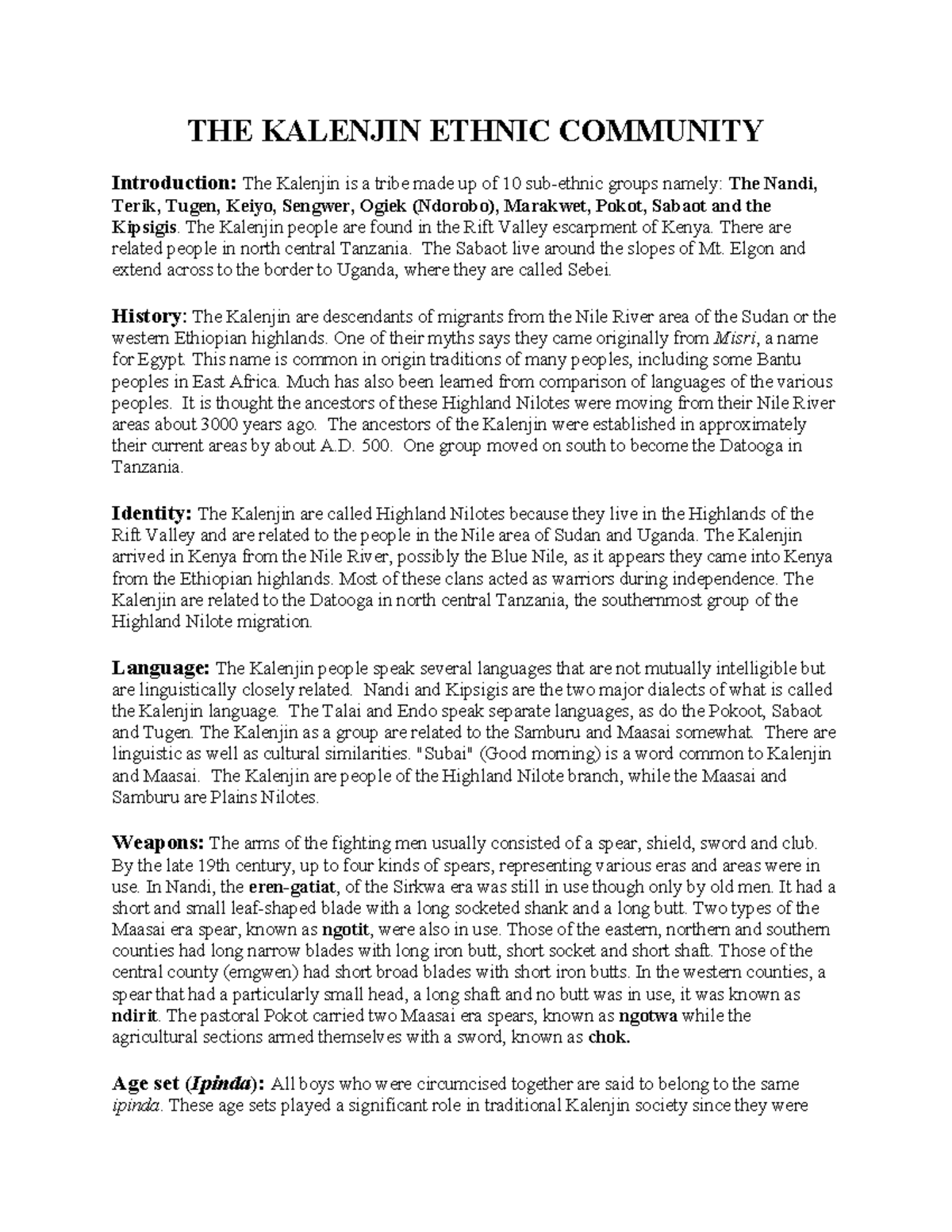 6b00474 ec6a2013 a352305 d4dab6083d - THE KALENJIN ETHNIC COMMUNITY ...