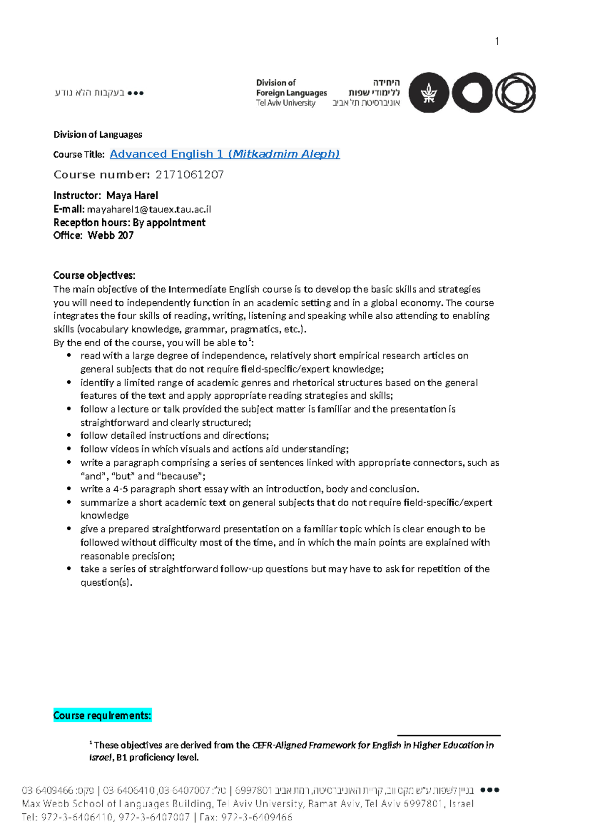 Syllabus 24-25 (Autosaved) - Division of Languages Course Title ...