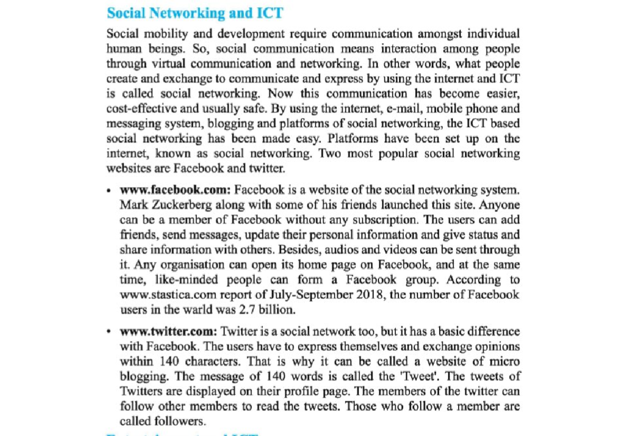 Social networking and ICT - Computer and Information systems - Studocu